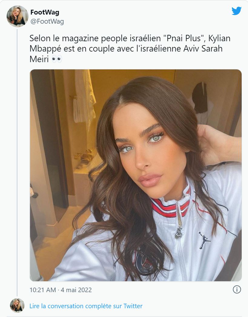 Kylian Mbappé et l'israélienne Aviv Sarah Meiri. - JForum