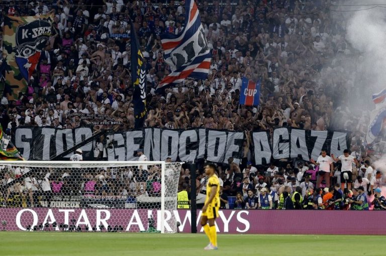 Une banderole pro-Gaza déployée lors de la finale PSG-l'Inter - JForum